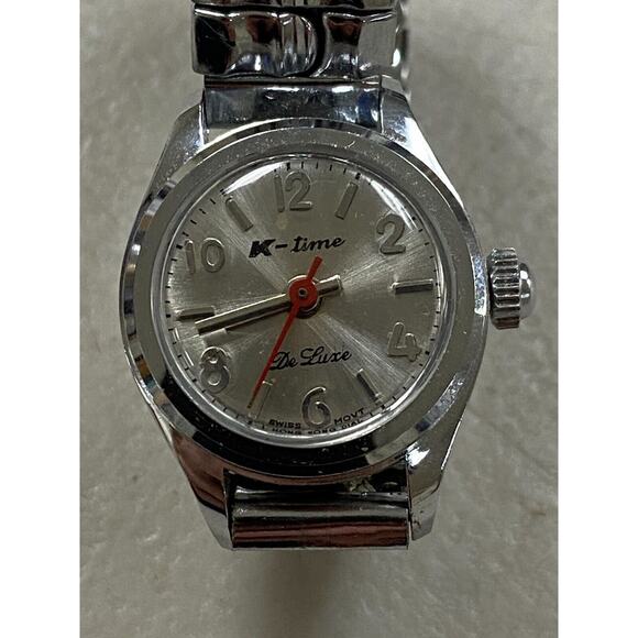 K-Time | Accessories | Vintage Ktime De Luxe Silver Tone Mechanical ...